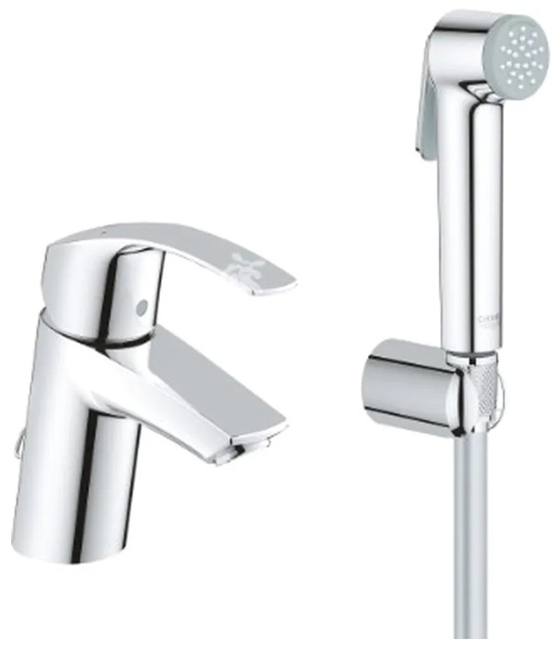 Grohe Eurosmart - Páková umyvadlová baterie s bidetovou sprškou S-Size, chrom 23124002