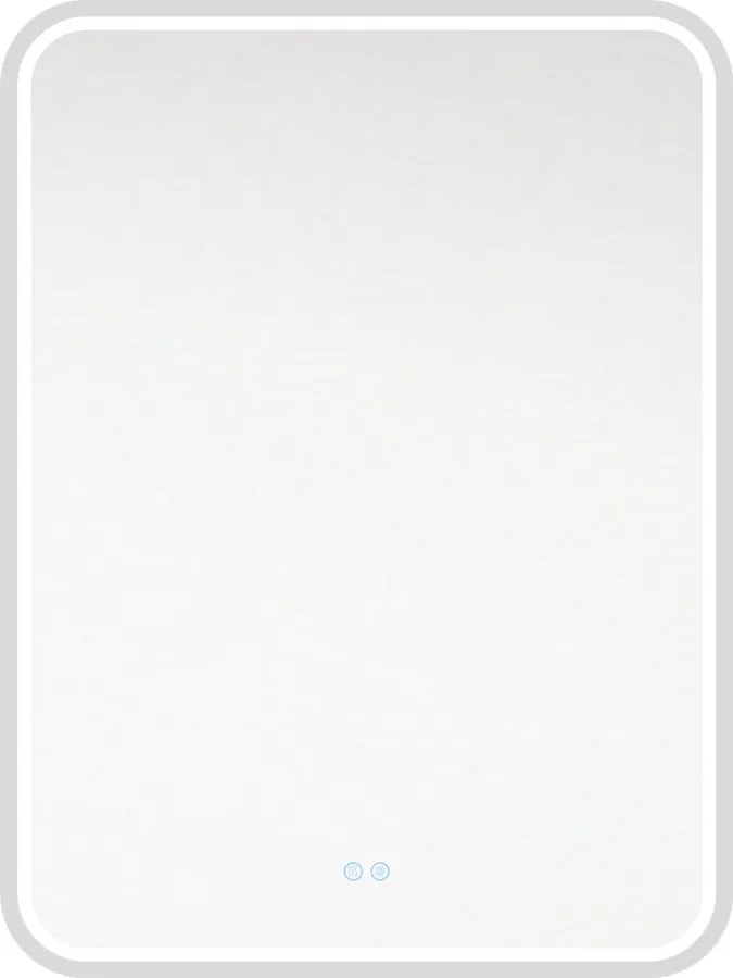 Mereo Mereo, LED zrcadlo hranaté 60x80 cm z rámu z broušené oceli, MER-CN171S