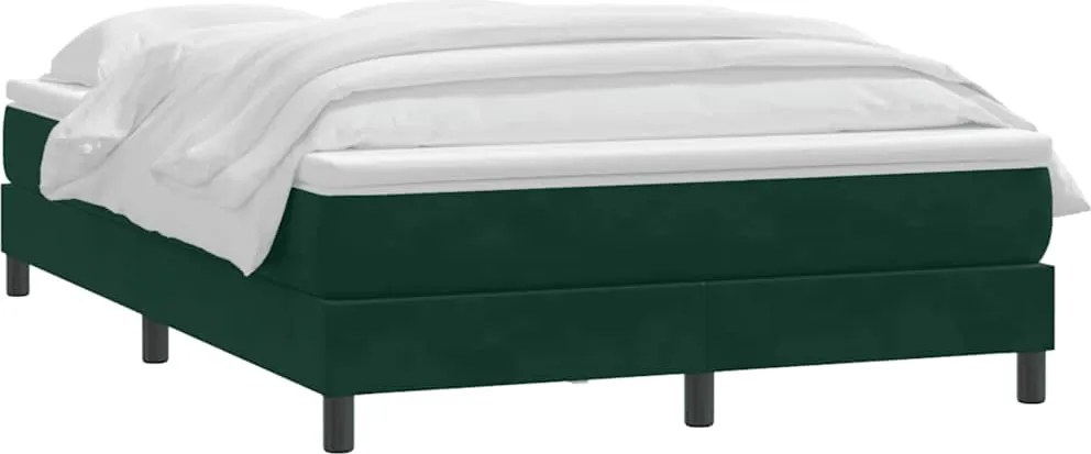 Box spring postel s matrací tmavě zelená 160x220 cm samet 3315978