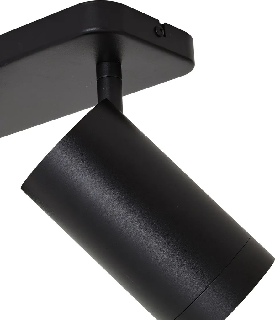 Moderní stropní svítidlo černé 3-světelné GU10 70mm - Jeana Luxe