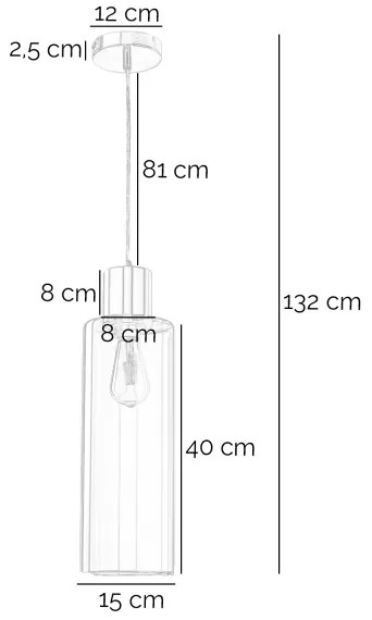 ONLI - Lustr na lanku DODO 1xE27/22W/230V měděná