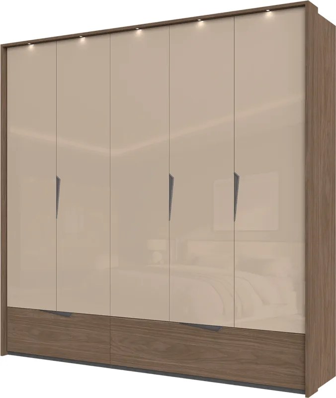 Šatní skříň P52B/LF s osvětlením - 232 × 226 × 60 cm