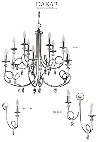 Jupiter 1600 - DK K1 CH - Nástěnné svítidlo DAKAR E14/40W