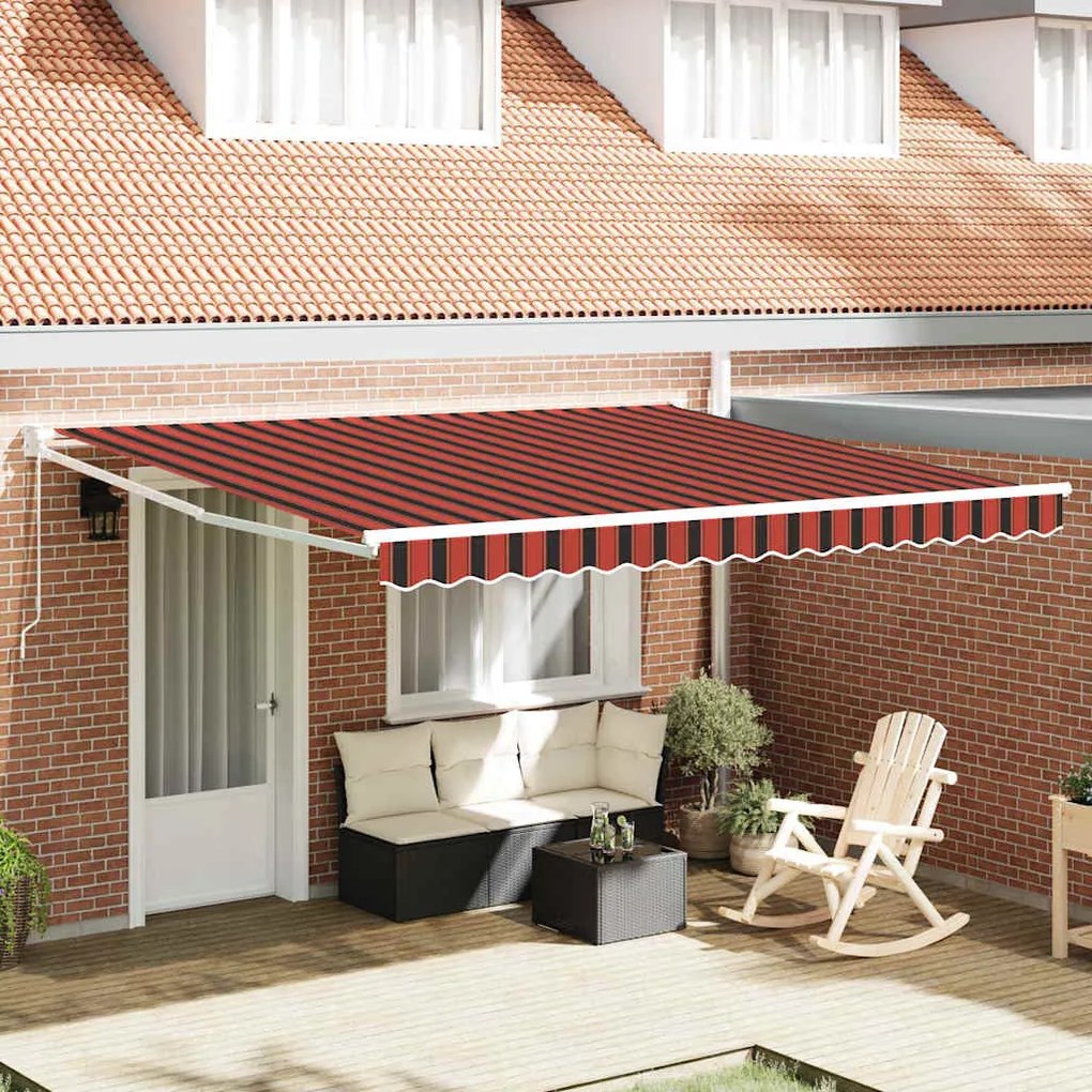 Stahovací markýza Červená a černá 350 x 250 x 165 cm 3330225