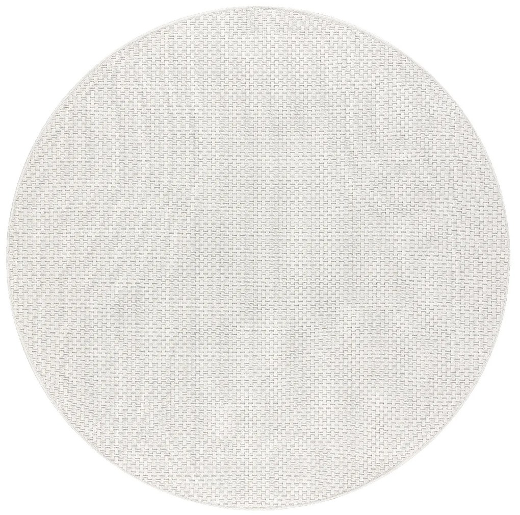 Dywany Łuszczów Kusový koberec Timo 6272 White kruh – na ven i na doma - 120x120 (průměr) kruh cm