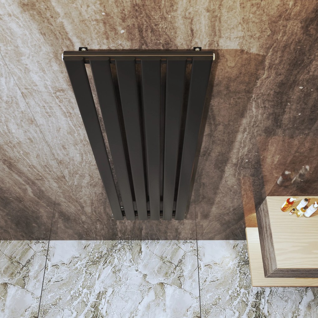 Gamma Vertical, topné těleso 450x1400 mm, 687 W, černá matná, GMA-VERT-14045-BK
