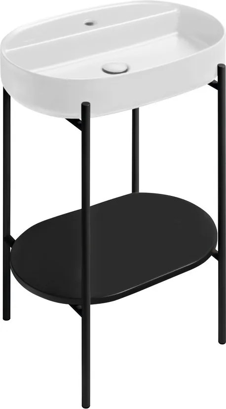 Sapho Sapho, PUNO podstavec s umyvadlem 600x860x396mm, černá