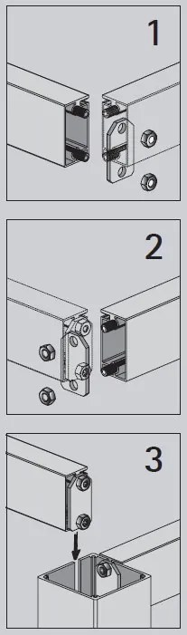 Volpato Stolové nohy IN/OUT B5 750 černá matná, sada 4ks