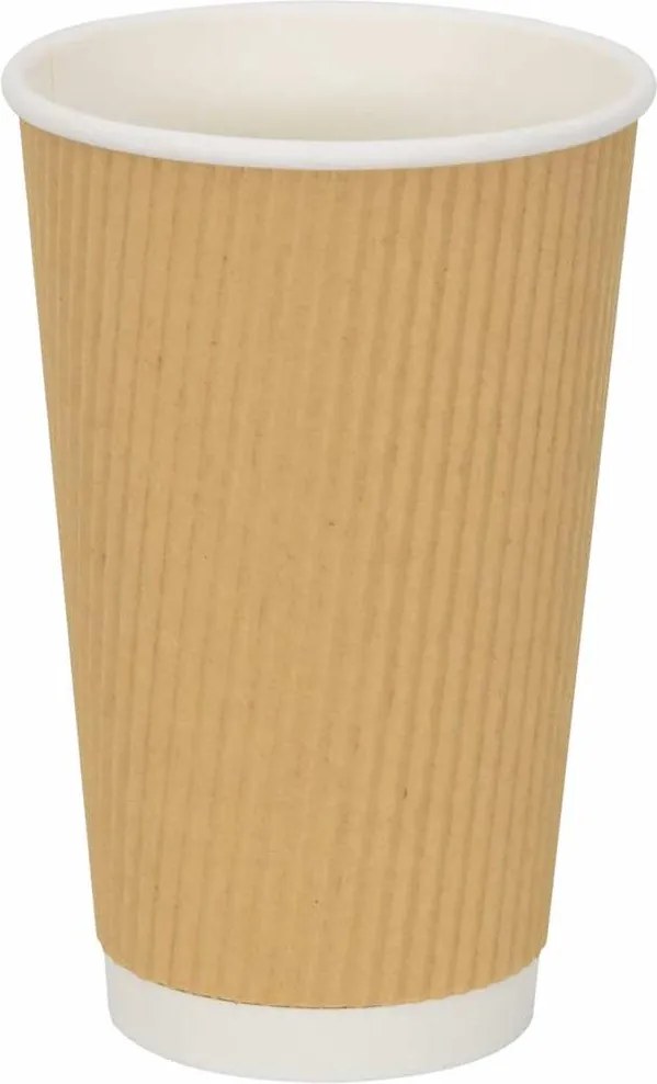Papírové kelímky na kávu s víčky 1000 pcs 16oz 400ml 3325226