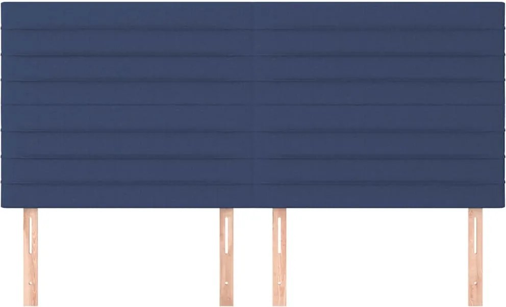 Čelo postele modré 180x5x118/128 cm látkové 3116492