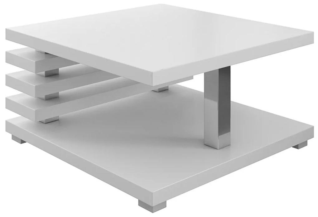 Konferenční stolek GLEN 60x60 cm, v.31 cm, bílá mat