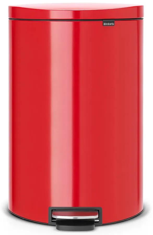 Brabantia Pedálový koš FlatBack+ Silent 40L zářivě červená