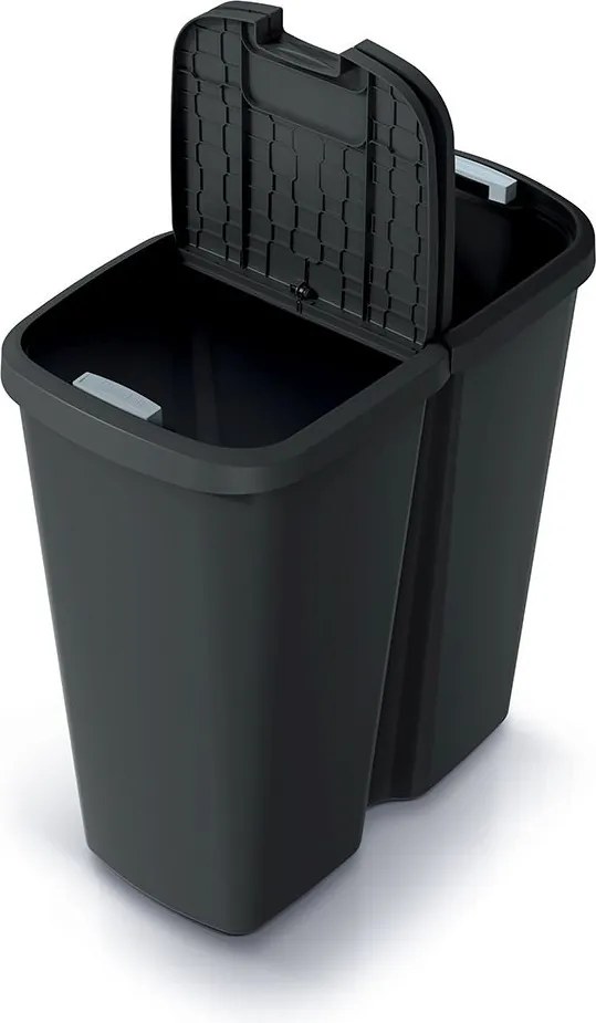 Odpadkový koš COMPACTO DUA 45 L černý