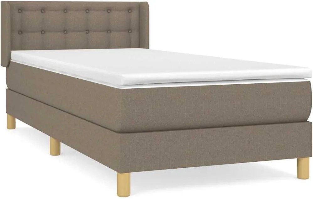 Box spring postel s matrací taupe 80x200 cm textil 3130549