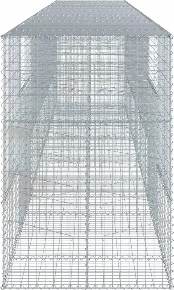 Gabionový koš s víkem 700 x 100 x 150 cm pozinkované železo 3295219