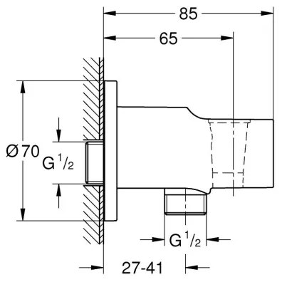 GROHE 26962001 - Nástěnné kolínko VITALIO 85 mm lesklý chrom