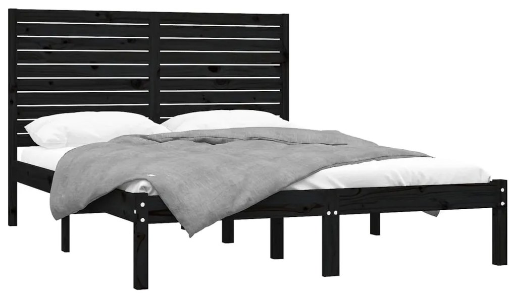 Rám postele bílý masivní dřevo 75 x 190 cm malé jednolůžko