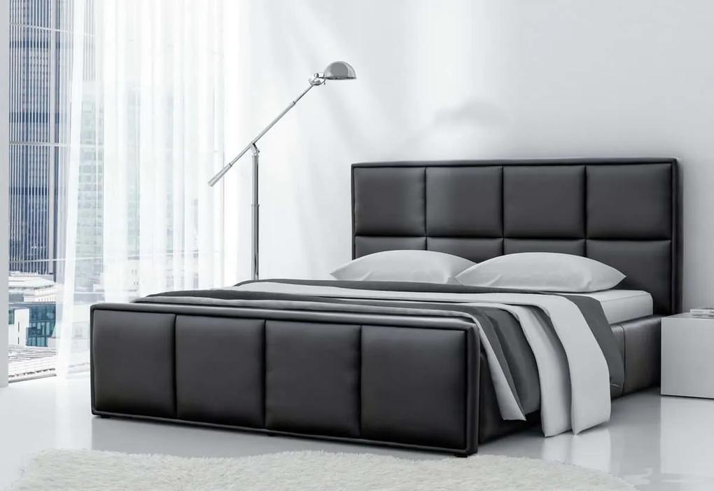 Expedo Čalouněná postel BORIS + matrace DE LUX, 160x200, madryt 1100