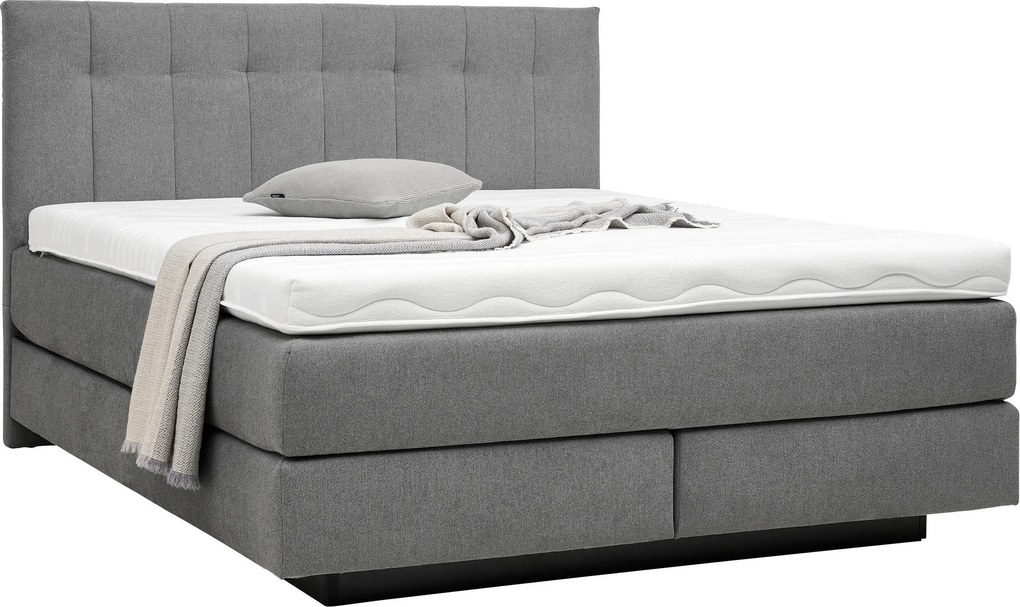 XXXLutz POSTEL BOXSPRING, 180/200 cm, šedá Beldomo - Sleep - Manželské postele - 002873002402