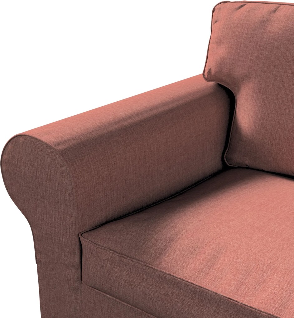 Potah na pohovku IKEA Ektorp 3-místná, nerozkládací barva hnědá látka pletený vzor