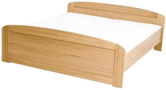 Texpol Dřevěná postel Petra - oblé čelo 200x120 Tabák