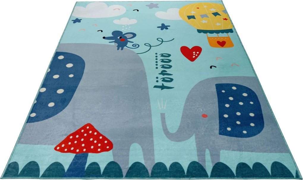 Obsession, Dětský kusový koberec Magic Kids ML 105 Cuel, 115 x160, modrá, dětský pokoj