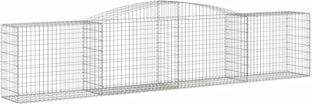 Klenuté gabionové koše 8 ks 400x50x80/100 cm pozinkované železo 3146989