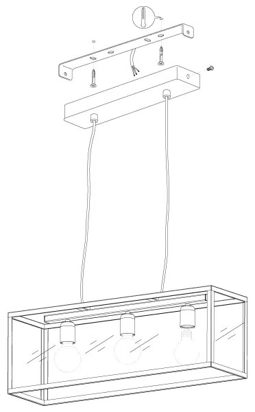 Eglo 49393 - Lustr CHARTERHOUSE 3xE27/60W/230V