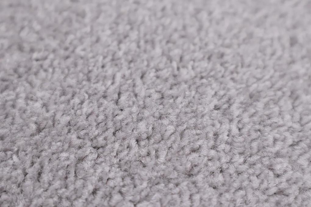 Vopi koberce Kusový koberec Eton šedý 73 kruh - 250x250 (průměr) kruh cm