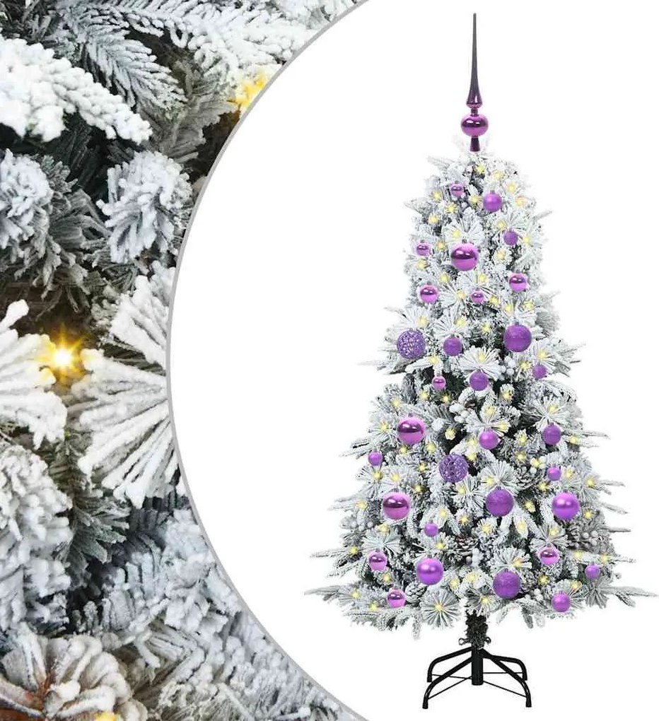 Umělý Skládací Vánoční Strom s stojanem Bílá 120 cm PE a PVC 3397464