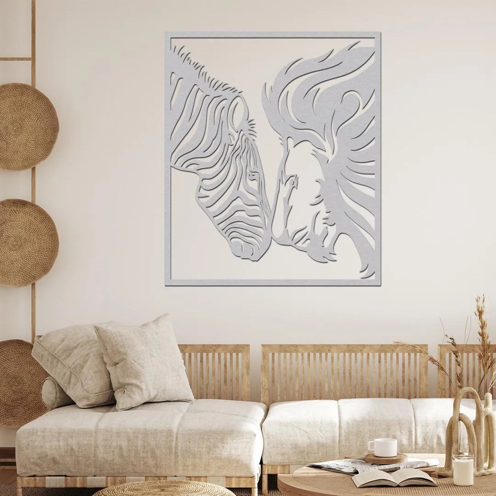 dřevo života Dřevěný obraz LVA SE ZEBROU Zvolte rozměr (cm): 40x47, Zvolte barvu dekoru: Černá