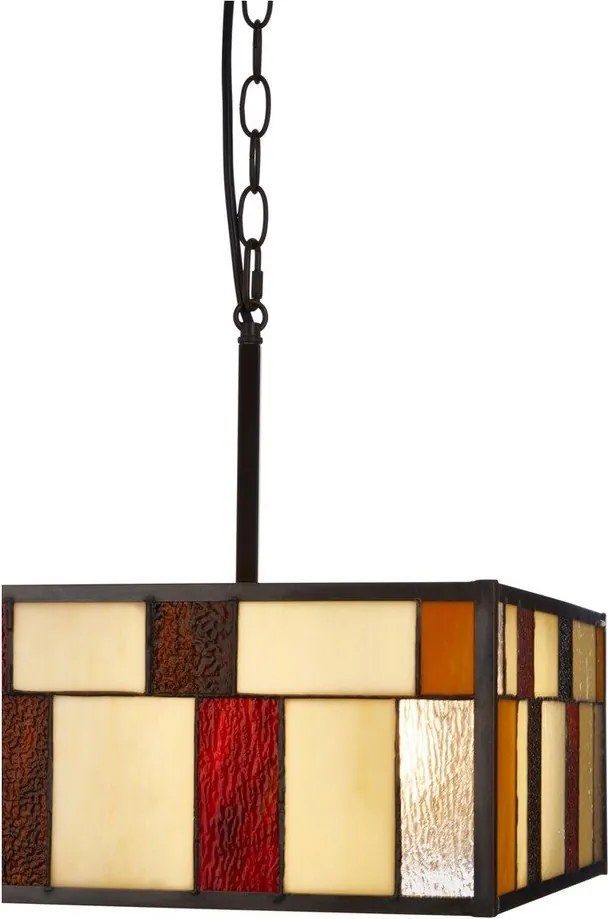 Kovové závěsné svítidlo se skleněným stínidlem Waldorf – Premier Housewares
