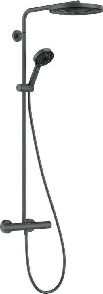 Hansgrohe Pulsify S Puro - Sprchový set s termostatem, průměr 26 cm, 3 proudy, EcoSmart, kartáčovaný černý chrom 24237340