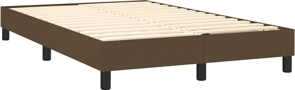 Box spring postel s matrací a LED tmavě hnědá 120x200 cm textil 3133384