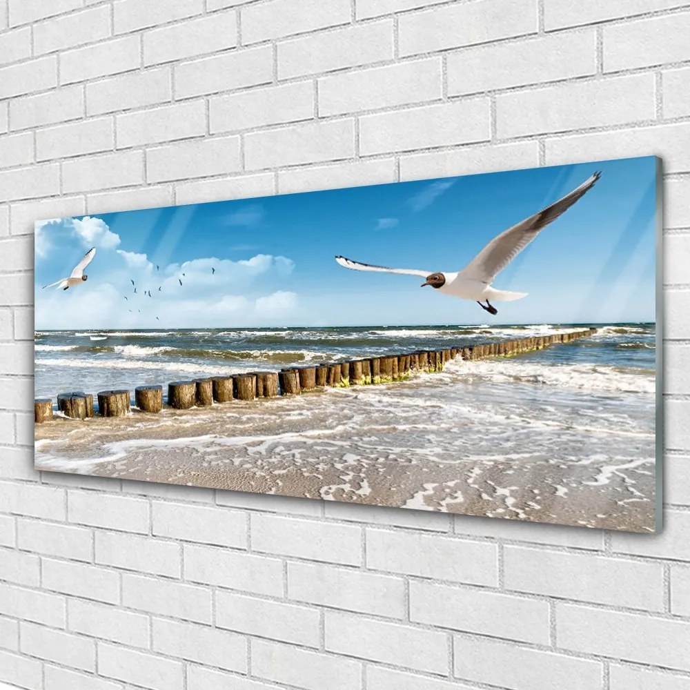 akrylový obraz Racci Moře Krajina 125x50 cm