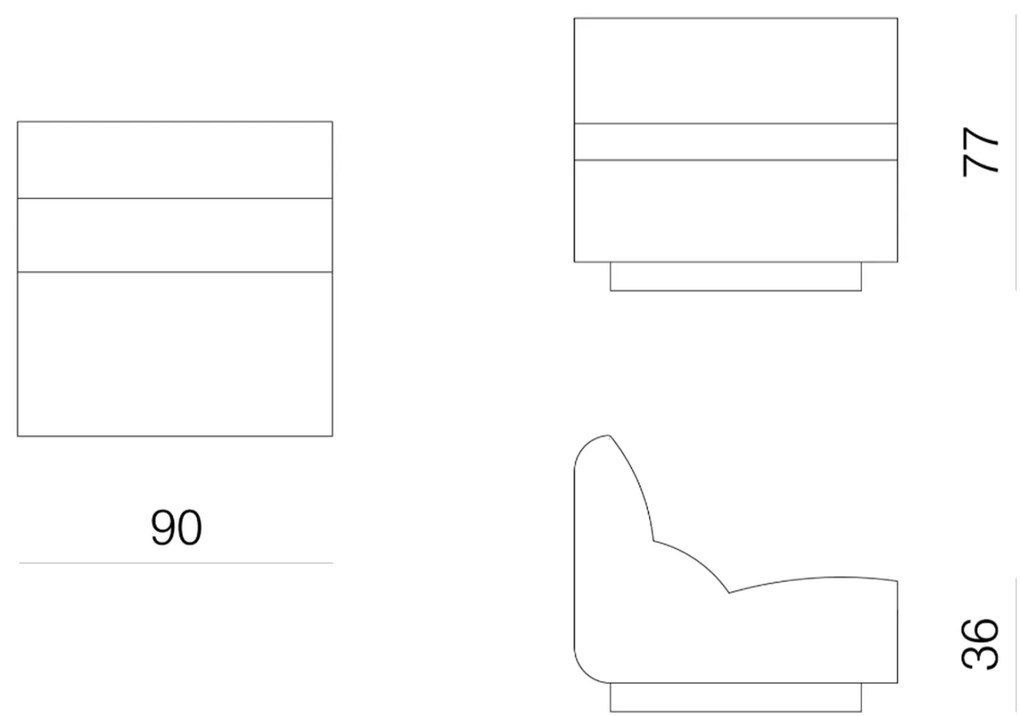 Prostoria designové sedačky Layout Sofa Seat M