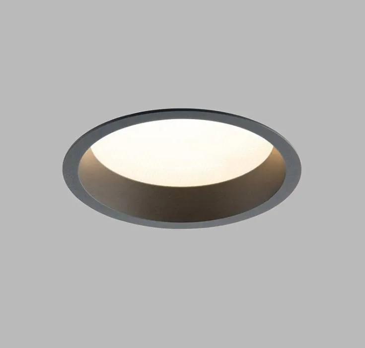 Stmívatelné zápustné LED svítidlo ZETA - černá, 3000 K, 15 W, 1620 lm, 136 mm, 120 mm, 56,5 mm, DALI