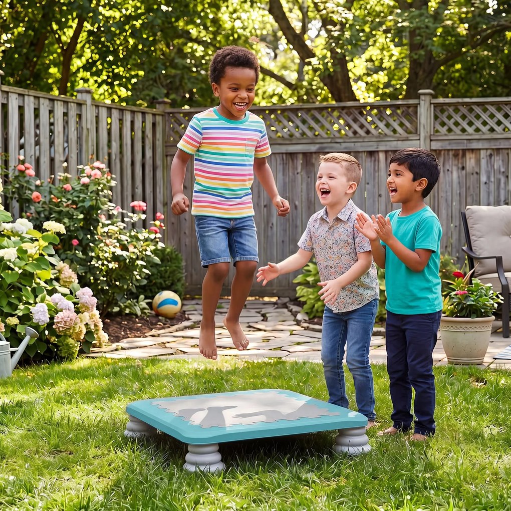 Costway Mini trampolína pro děti 65 cm velký trampolína odrazový můstek