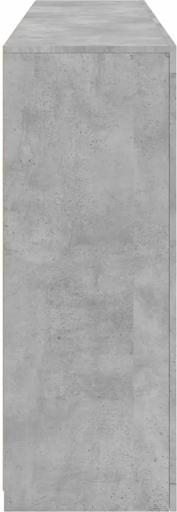 Příborník s LED osvětlením betonově šedý 162 x 37 x 100 cm 3209145