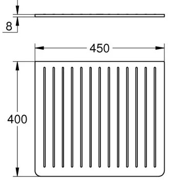 GROHE 40871K00 - Odkapávací deska 450 x 400 mm keramika/černá