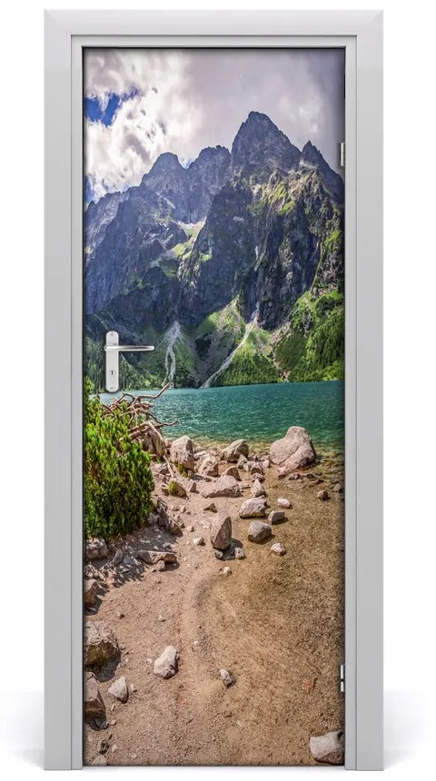 Fototapeta na dveře jezero v horách 75x205 cm