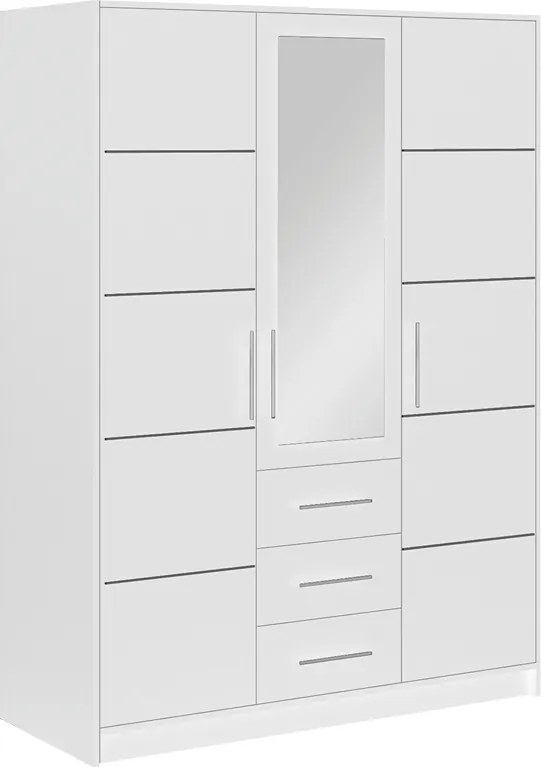 STO Šatní skříň BALI D3 147 cm Barva dřeva: Bílá