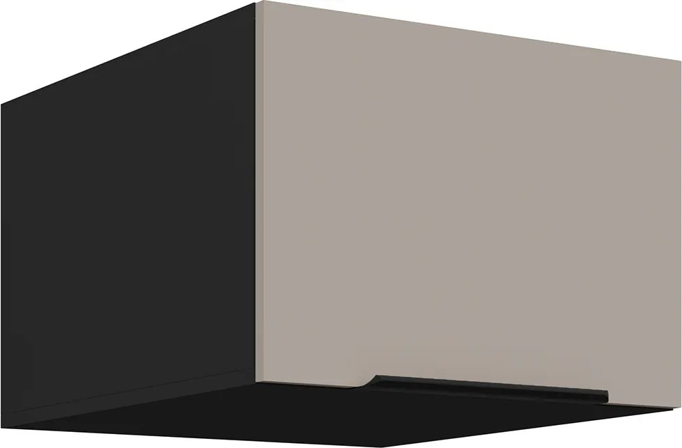 ARIA cb | horní skříňka 50 NAGU-36 1F výklopná | 50 cm | HLUBOKÁ | ANTI FINGERPRINT povrch | černá/béžová