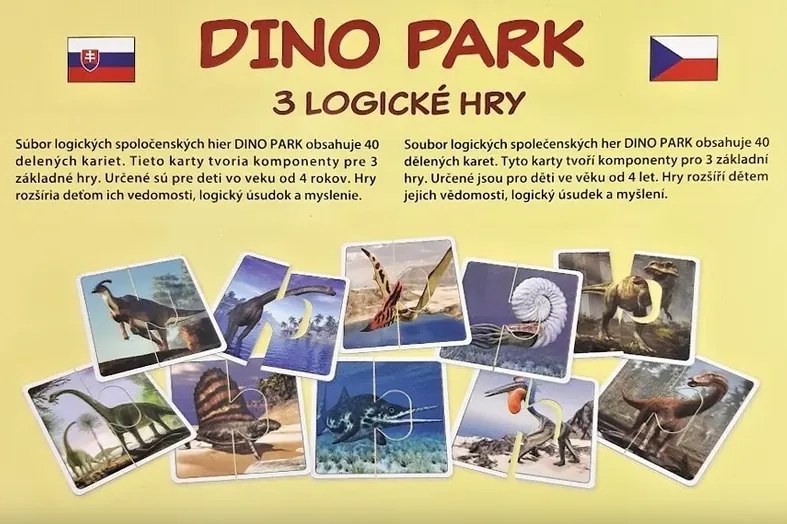 Společenská hra logická Dino Park 3v1