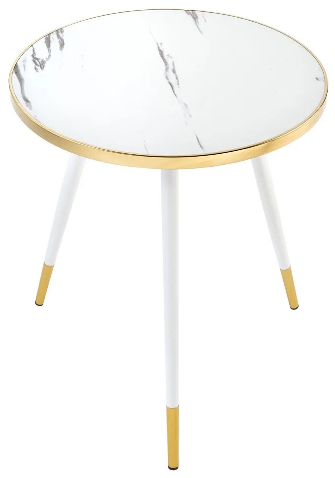 Designový konferenční stolek Laney 45 cm bílý