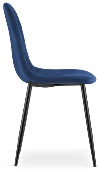 Sametová židle New York modrá