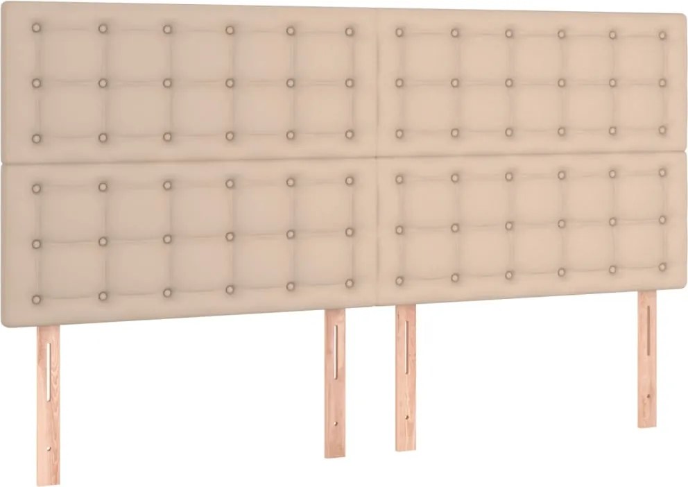 Box spring postel s matrací cappuccino 160x200 cm umělá kůže 3137676