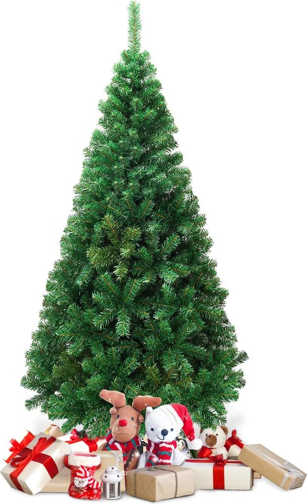 Costway Christmas Tree Umělý vánoční stromek s kovovým stojanem 150-240 cm
