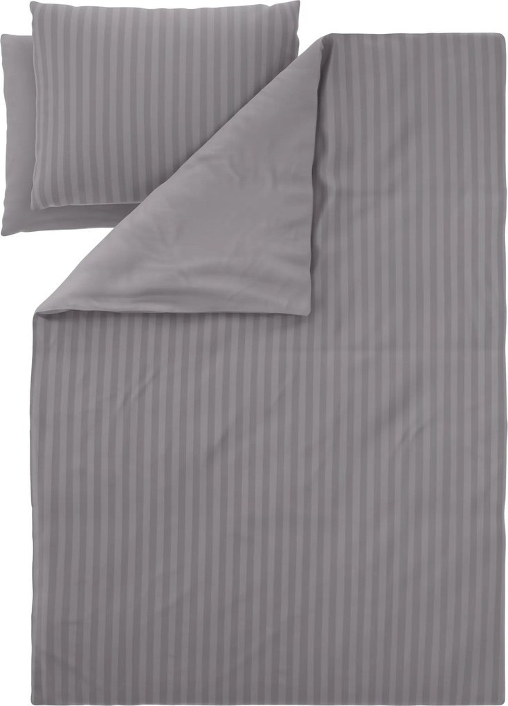 Livarno® Luxusní saténové povlečení, směs bavlny a bambusu, 240 x 220 cm (šedá)
