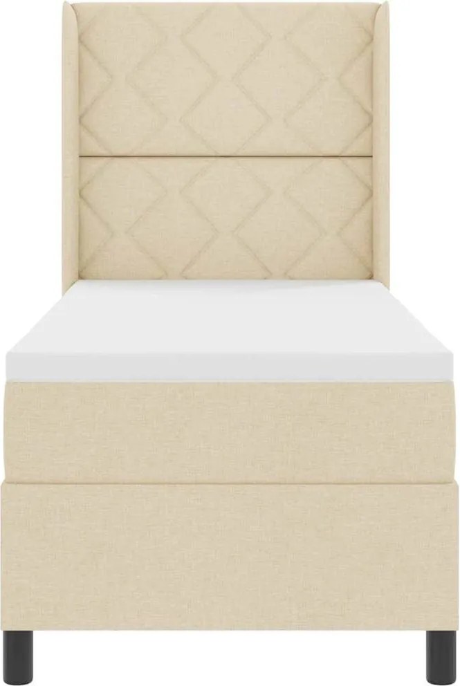 Postel s boxspringem s polštářem Krémová 200 x 80 cm textil 3341677